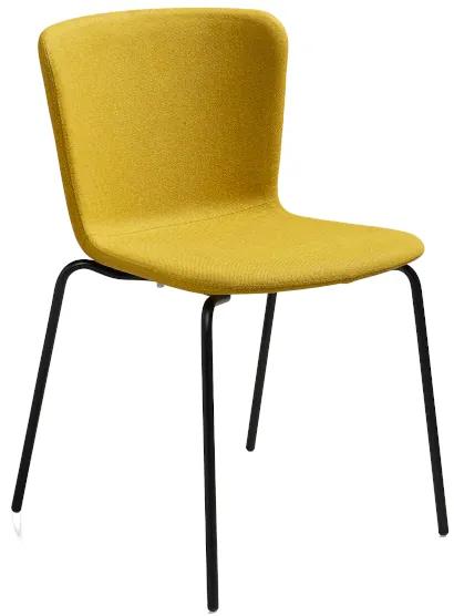 MIDJ - Dvoubarevná čalouněná židle CALLA s kovovou podnoží