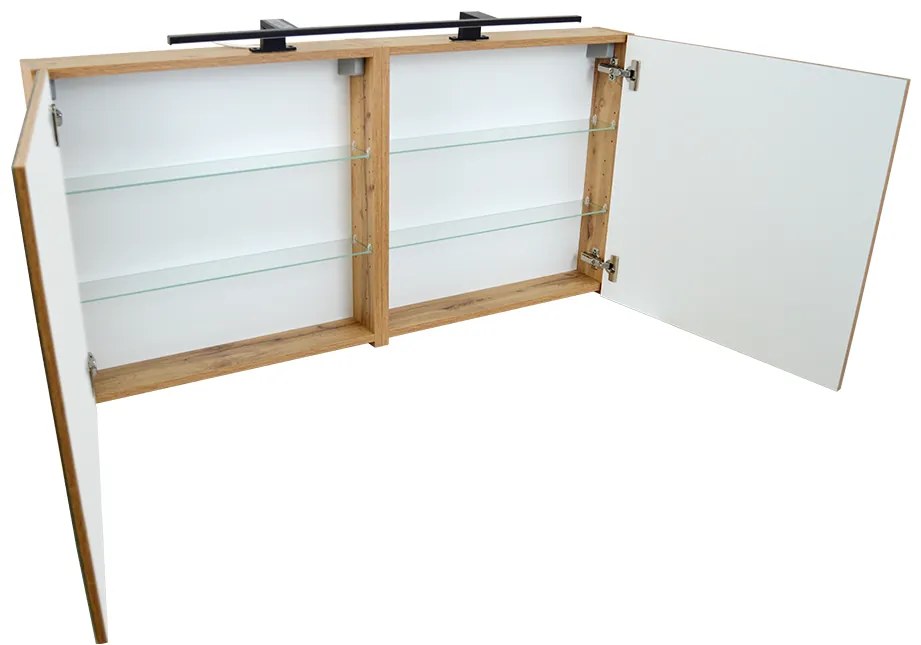 Comodo Zrcadlová skříňka Ideal OW 120 ZS LED-B s osvětlením Any LED 80 B, černá