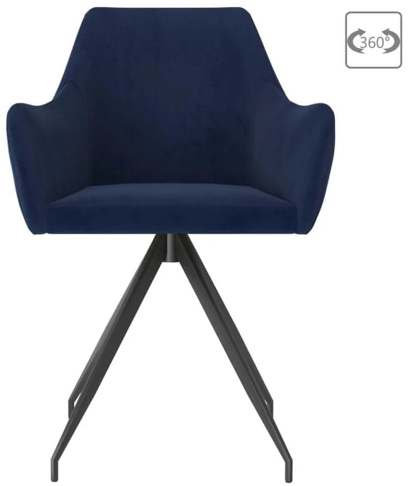 Petromila Jídelní židle 6 ks modré samet
