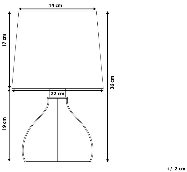 Černá dřevěná stolní lampa AGUEDA Beliani