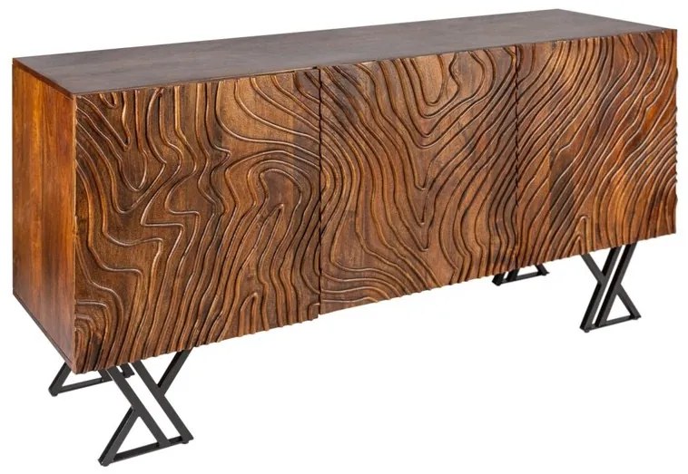 Designová komoda Zion 160 cm hnědá - mango