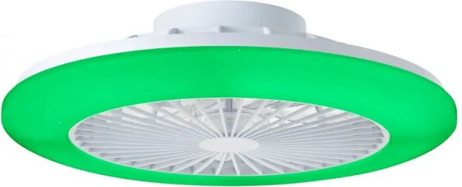 Brilliant G60020/05 Stmívatelné LED svítidlo SALERNO BÍLÉ & reverzní VENTILÁTOR + funkce LED