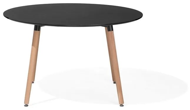 Černý jídelní stůl z kaučuku 120 cm - BOVIO