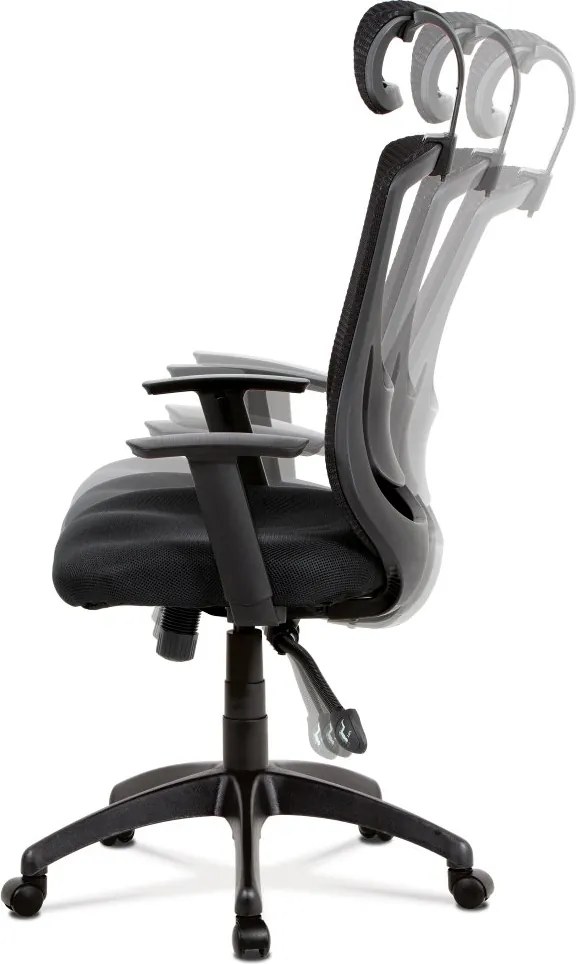Kancelářská ergonomická židle ALBERT — látka, černá