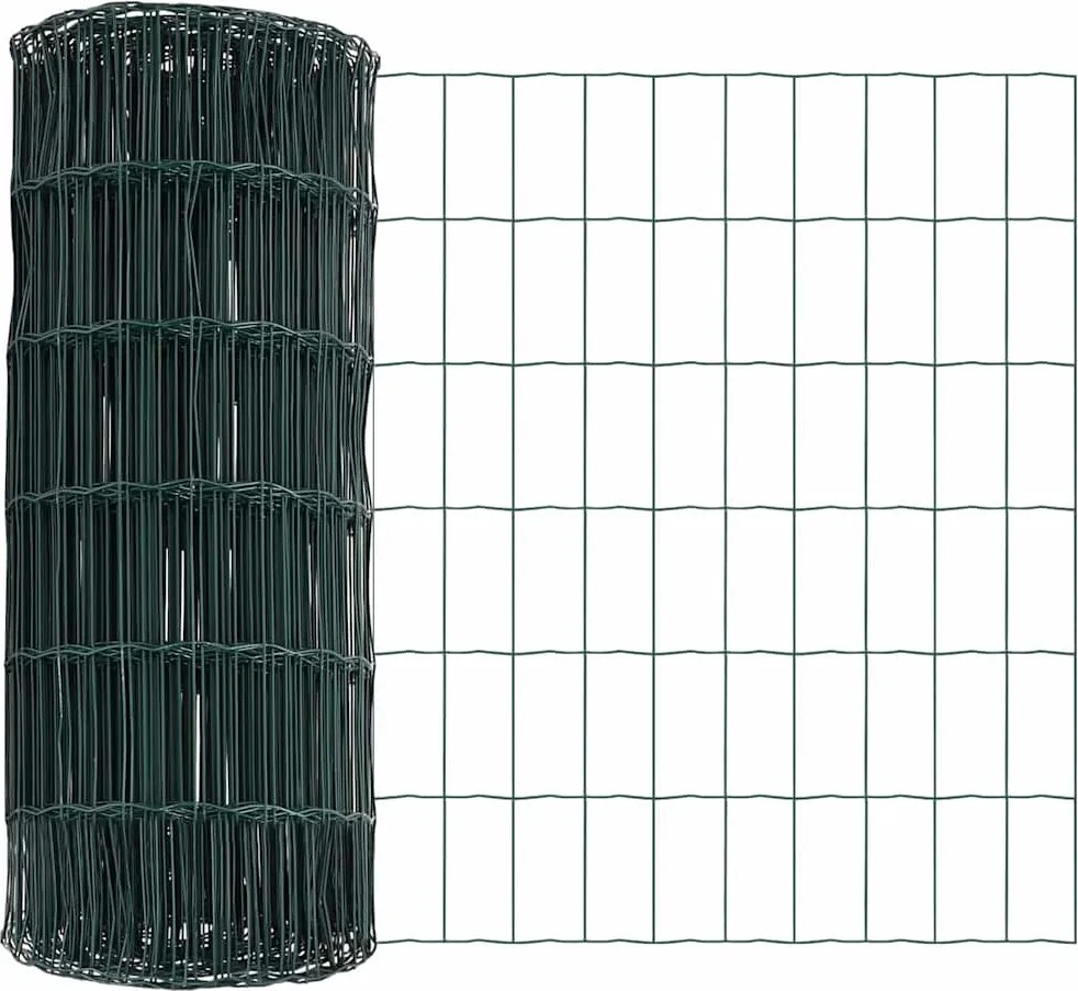 Evropský plot se hroty 25 x 0,4 m Ocel potažená PVC Zelená 3350586
