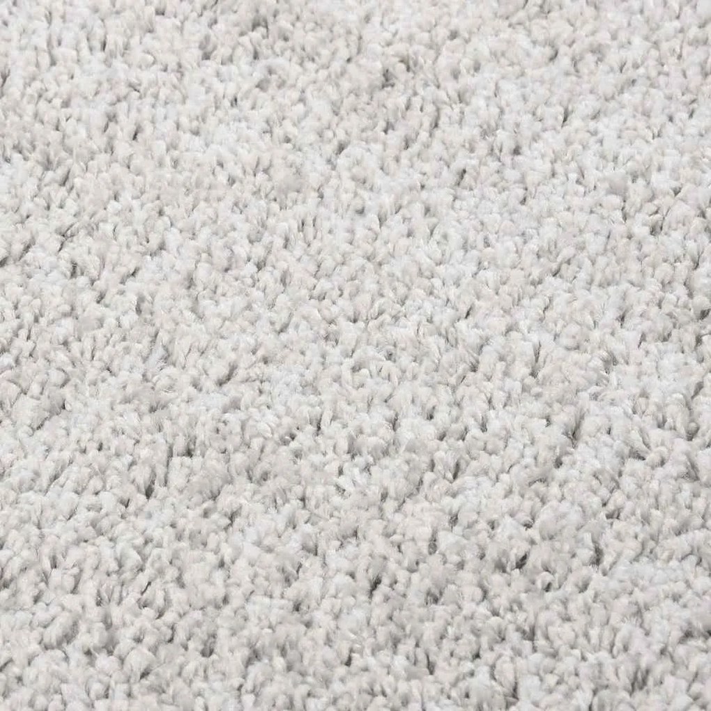 Koberec s dlouhým vlasem světle šedý 200 x 290 cm protiskluzový 340386
