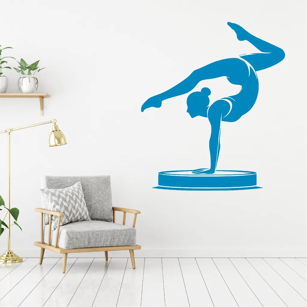 Živá Zeď Samolepka na zeď Moderní gymnastika Barva: černá
