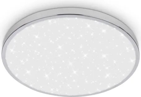 LED stropní svítidlo BRILONER Tak průměr 33cm 22W IP44 hvězdné nebe chrom 3934018