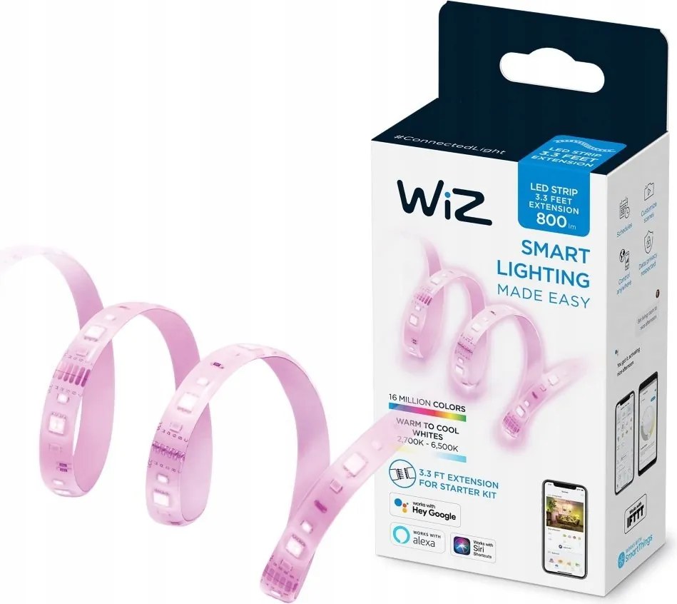 Rgb Led pásek Barevný Wiz 2 m 20 W, vícebarevný Led pásek Bluetooth
