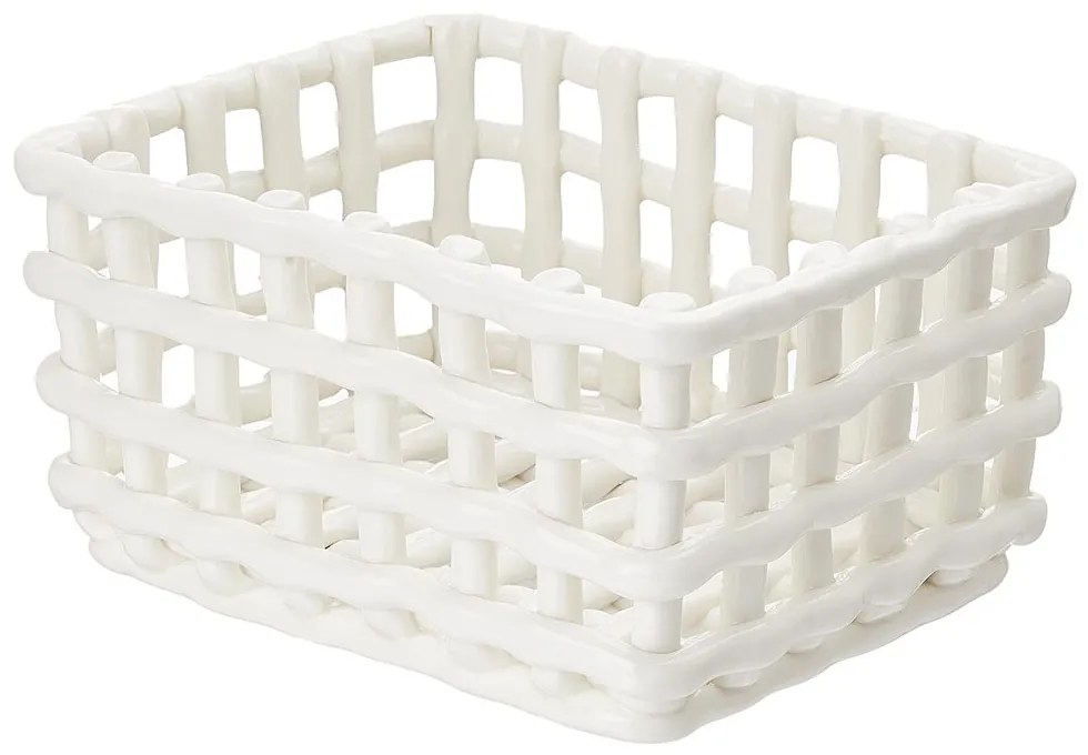 CRAFT Keramický košík 20 x 16 cm - krémová