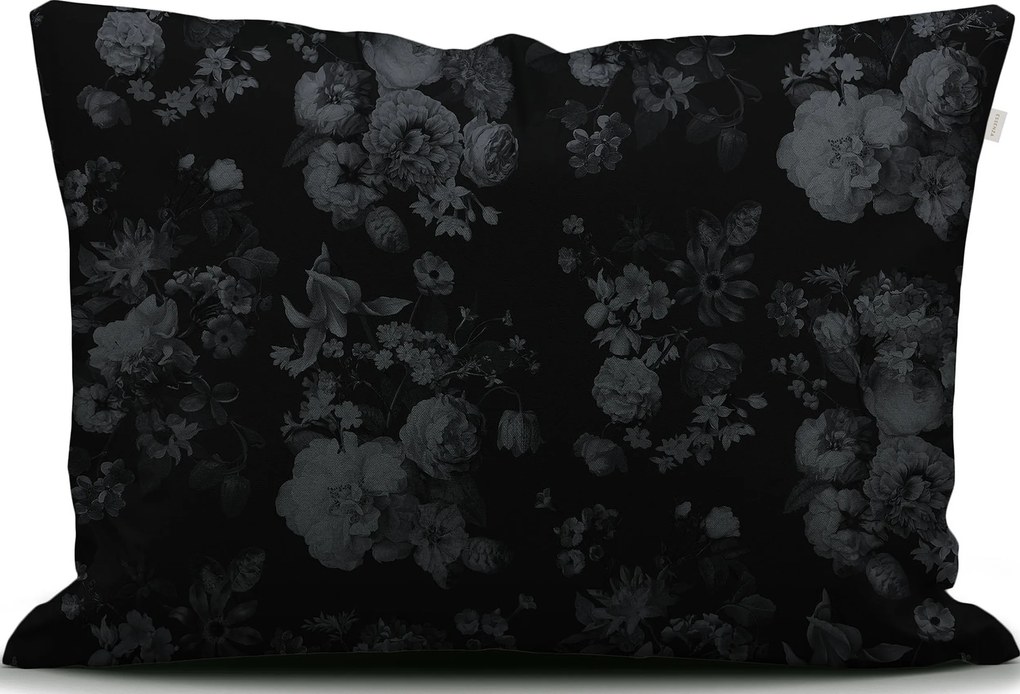 Povlak na polštář Fleur Festive 60 x 70 cm černý