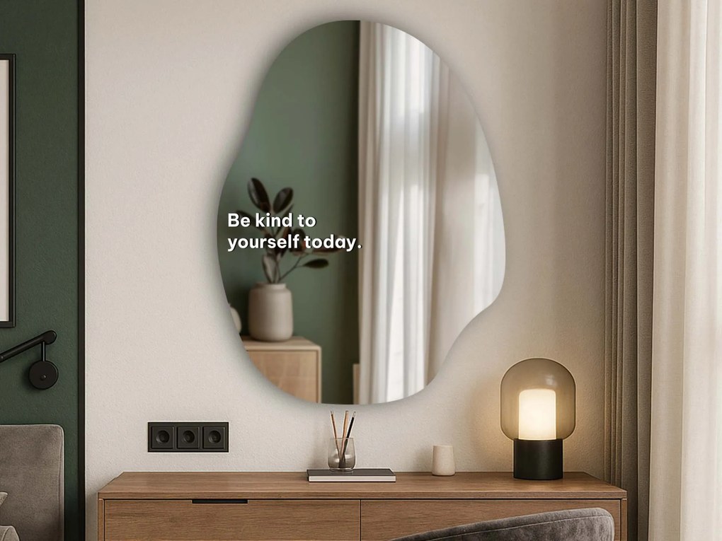 Samolepka na zrcadlo S26 – Be kind to yourself today.