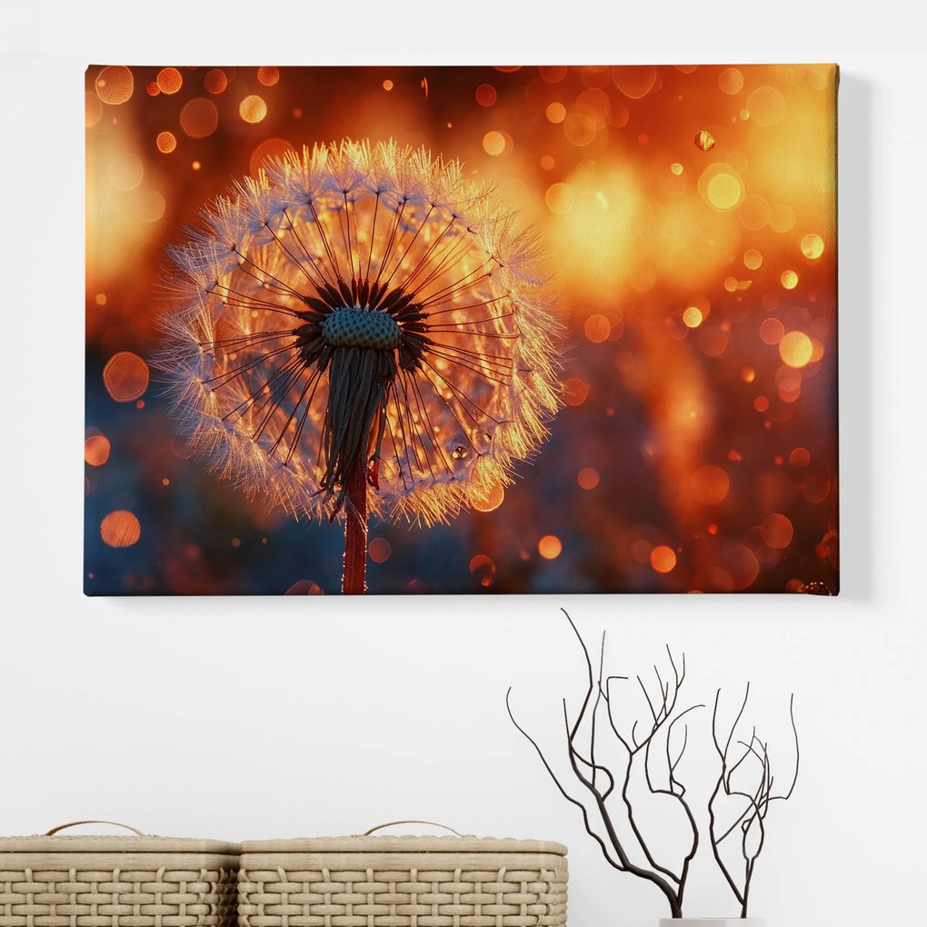 Obraz na plátně - Pampeliška, sluneční záře FeelHappy.cz Velikost obrazu: 40 x 30 cm