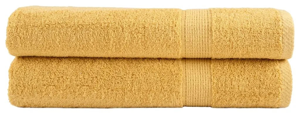 Prémiové ručníky SOLUND 2 ks zlaté 100x200 cm 600 g/m² 137293
