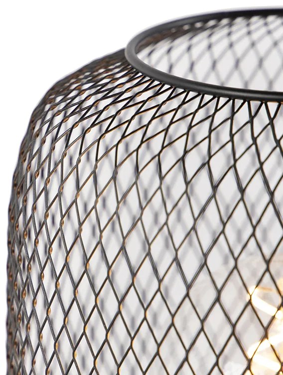 Moderní černá stolní lampa - Bliss Mesh