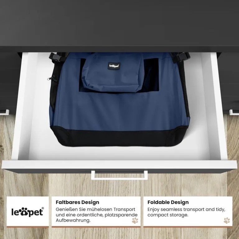 Leopet Přepravní box pro psy XL, 81,3 x 58 x 58 cm, modrý
