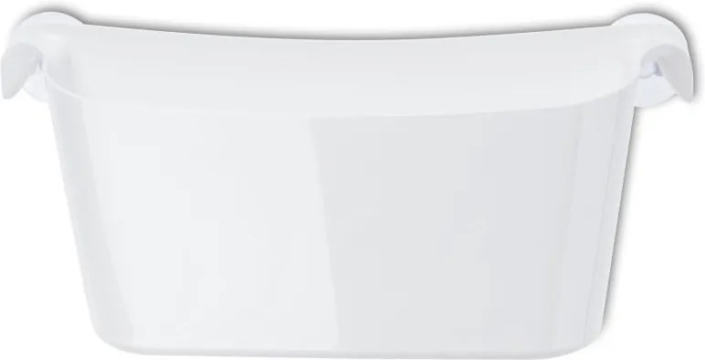 Koupelnová polička BOKS na přísavky - bílá barva, KOZIOL