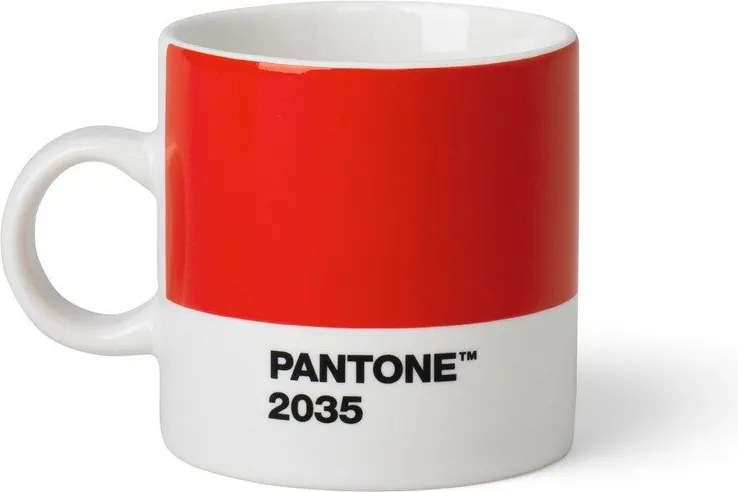 Červený porcelánový šálek na espresso 120 ml Red 2035 – Pantone