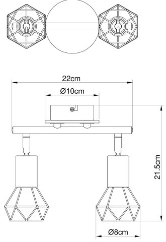 Globo 54802S-2 - Bodové svítidlo XARA 2xE14/40W/230V