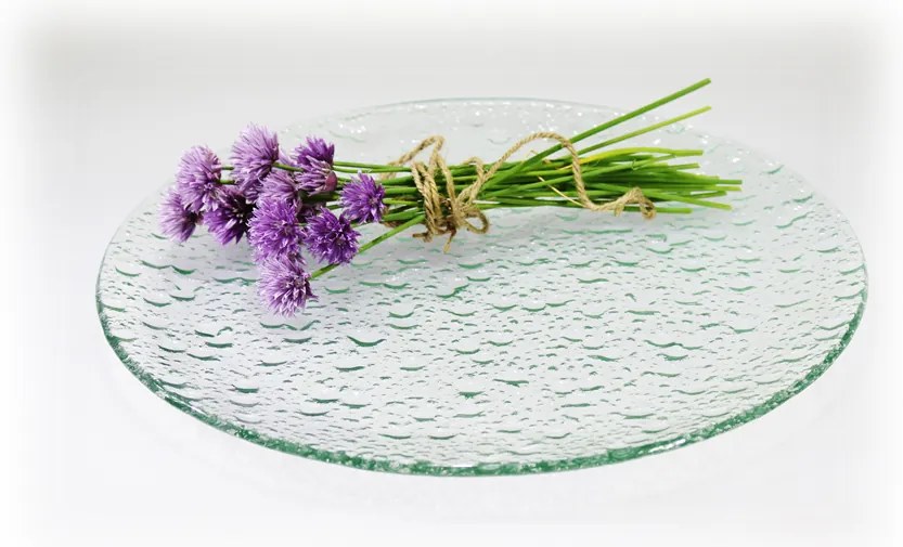BDK-GLASS Kulaté skleněné talíře NATURE MOON Průměr: 35cm