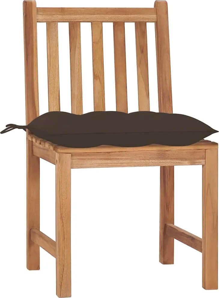 Zahradní židle 4 ks s poduškami masivní teak 3073111
