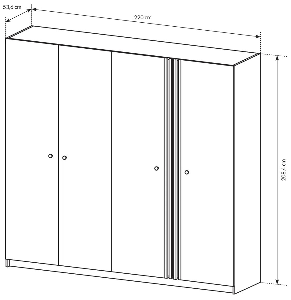 Ložnice DECO | 4 díly | kraft zlatý/antracit