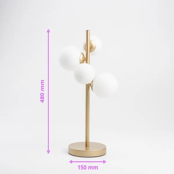Brilagi - LED Stolní lampa MILLA 4xG9/3W/230V zlatá/bílá