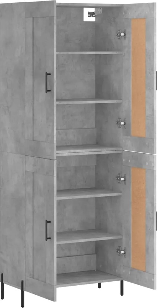 Skříň highboard betonově šedá 69,5x34x180 cm kompozitní dřevo 3199693