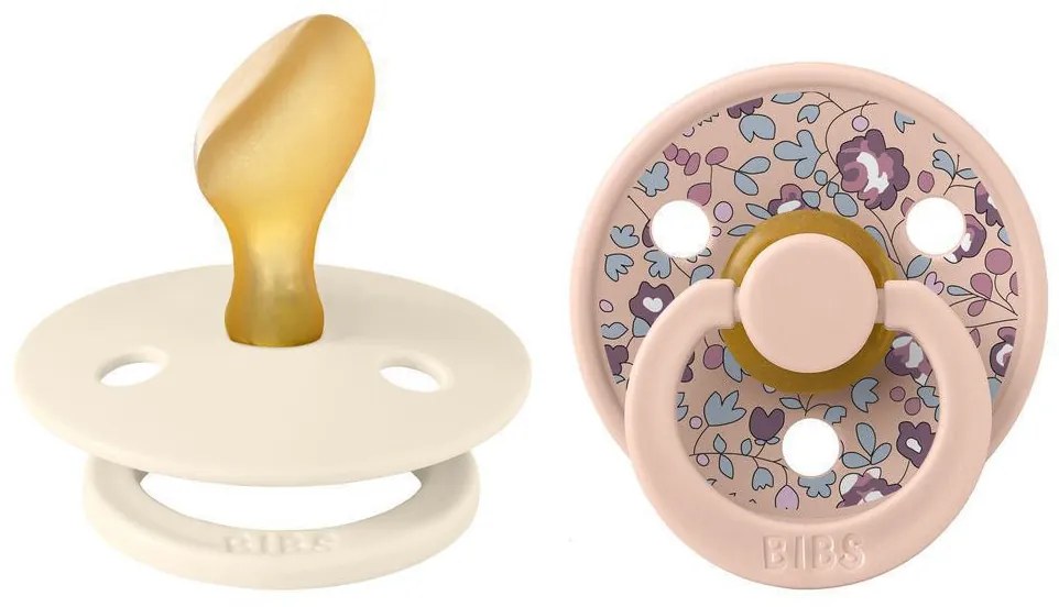Bibs anatomické dudlíky kaučuk Colour 2 ks - 6-18 měsíců Liberty Ivory-blush