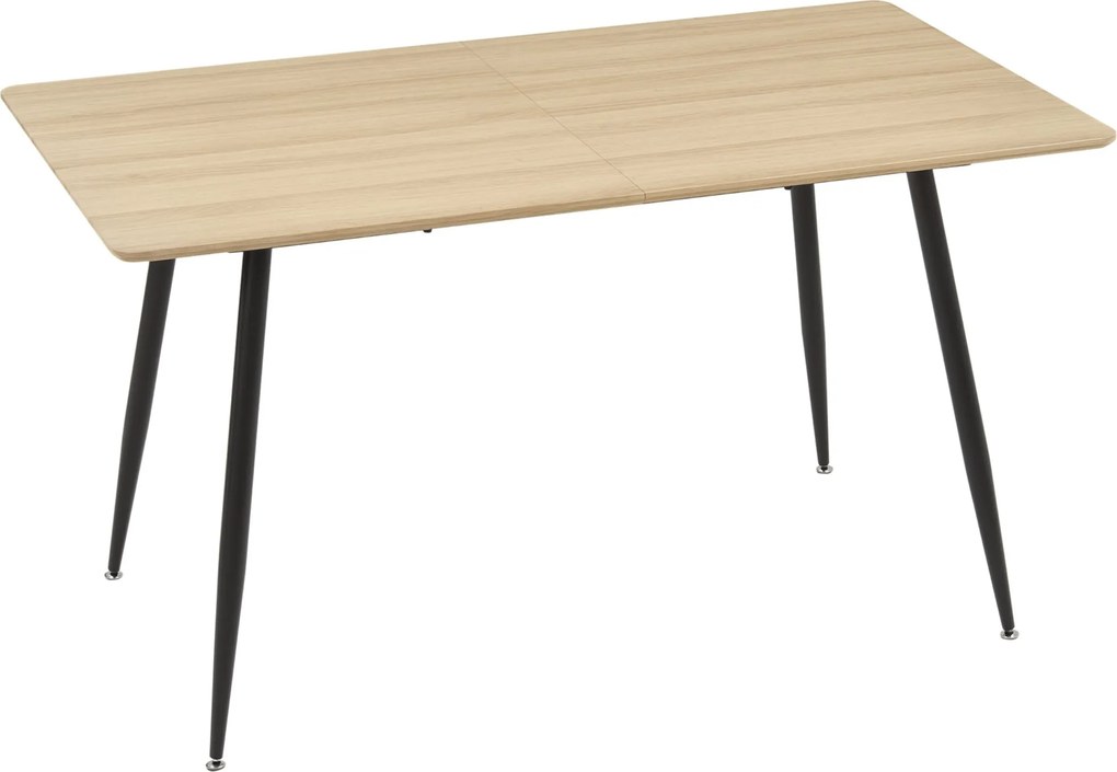HOMCOM Jídelní stůl pro 4 osoby, Kuchyňský stůl, Stůl do obývacího pokoje s vzhledem dřeva, ocelové nohy, 140 x 80 x 76 cm, Přirozený | Aosom