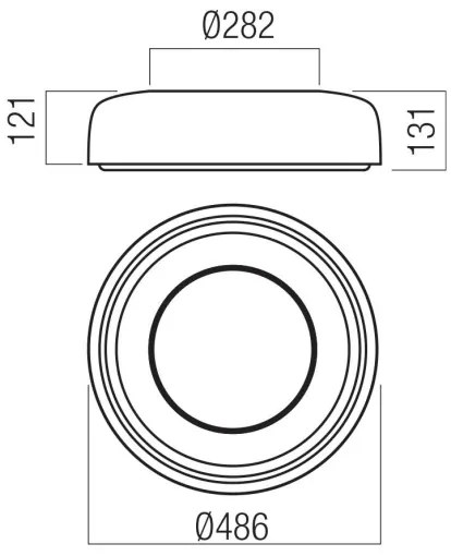 Redo 01-3721 - LED Stropní svítidlo DIP LED/30W/230V pr. 48,6 cm béžová
