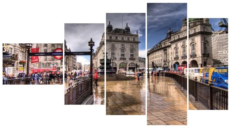 Obraz londýnského náměstí s kašnou (110x60 cm), 40 dalších rozměrů