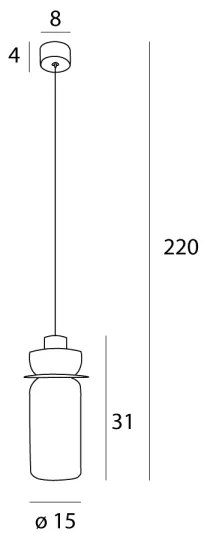 MAXLIGHT P0531 - LED Lustr na lanku SIGNATURE LED/8W/230V pr. 15 cm mosaz/čirá
