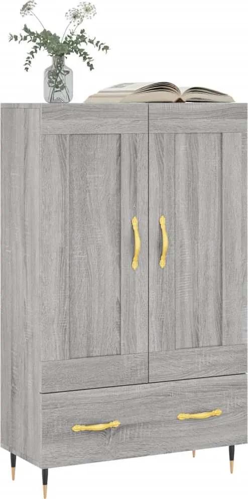 vidaXL Skříň highboard 69,5 x 31 x 115 cm kompozitní dřevo [830306] Barva: šedá sonoma