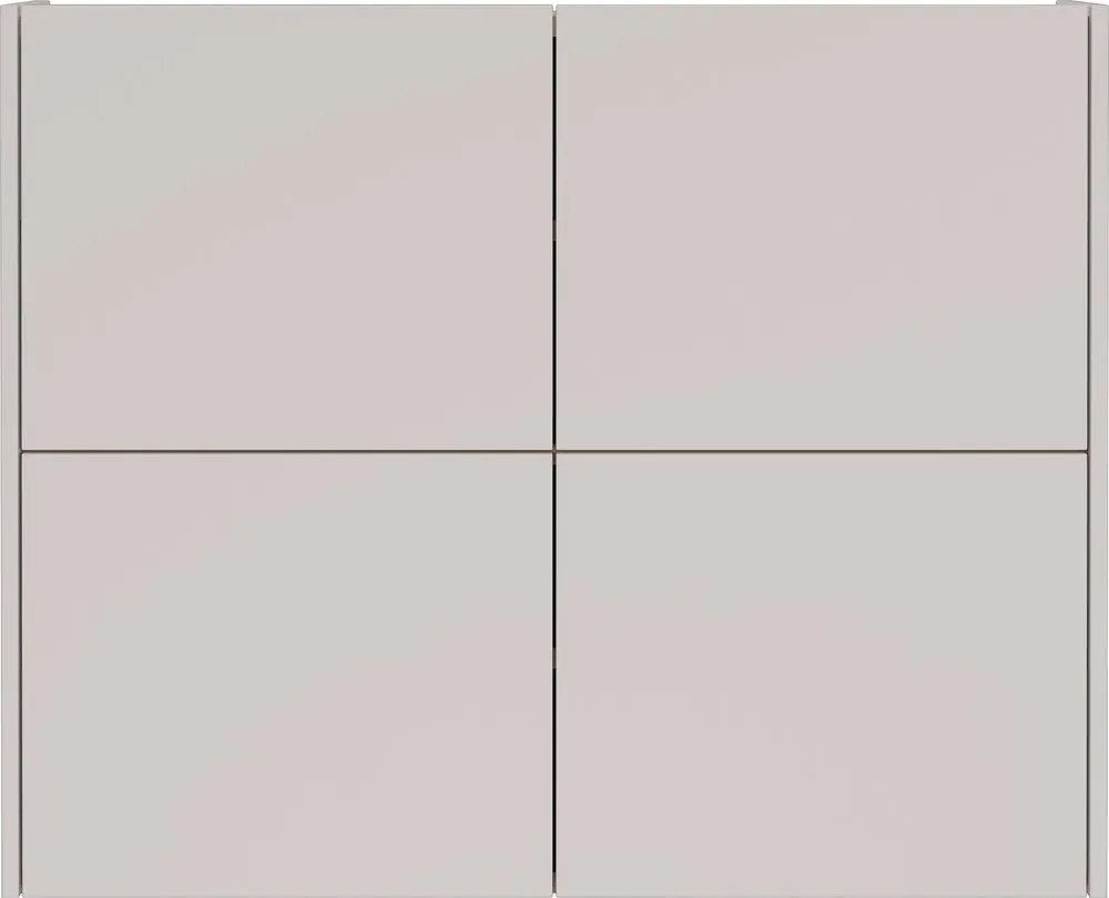 Krémová matná závěsná skříňka 97x79x27 cm Binetto – Germania