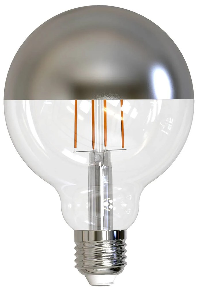 Müller Licht LED globe E27 9W 927 stříbrná