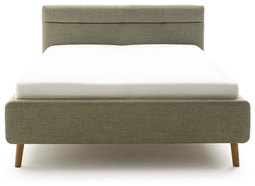 Dvoulůžková postel anika s úložným prostorem 160 x 200 cm zelená MUZZA