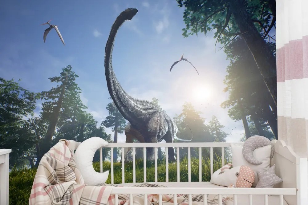 Fototapeta Realistický Dinosaurus Na Slunci. Vliesová tapeta 520x318