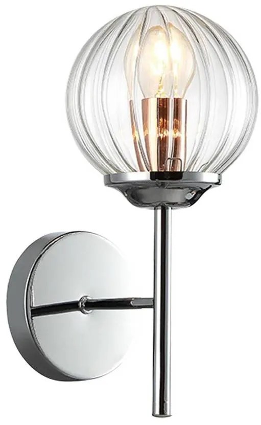 Chromové nástěnné svítidlo Best pro žárovku E14  - Candellux