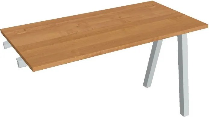 Hobis Kancelářský stůl k řetězení Hobis UE A 1200R, deskaakát, bílá RAL 9016