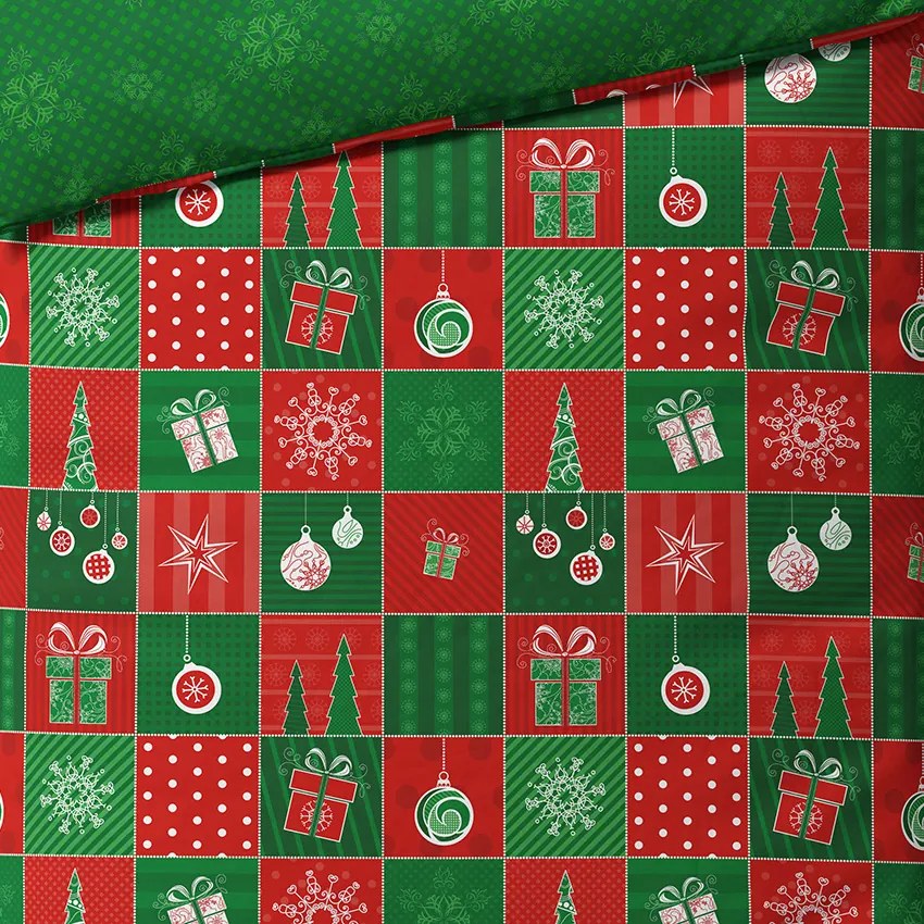 Bavlněné povlečení Vánoční Patchwork