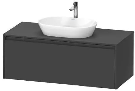 Duravit Ketho.2 - Umyvadlová skříňka s výřezem 459x1200x550 mm, 1 zásuvka, grafit mat K24887049490000