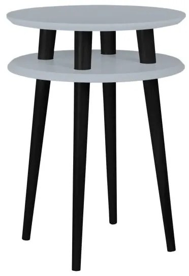 Tmavě šedý příruční stolek s černými nohami Ragaba UFO, Ø 45 cm