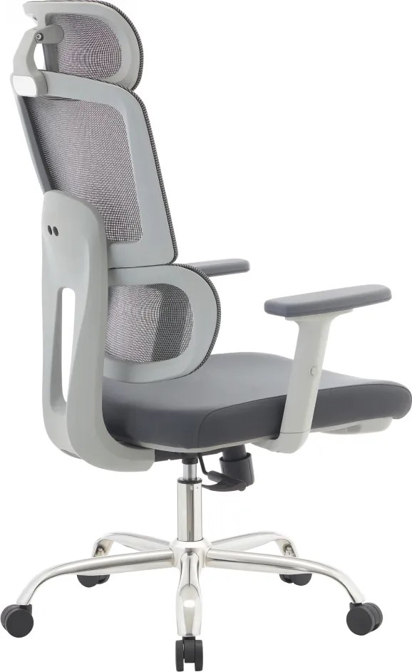 Ergonomická kancelářská židle DYNAMIC - šedá síťovina / nosnost 150 kg