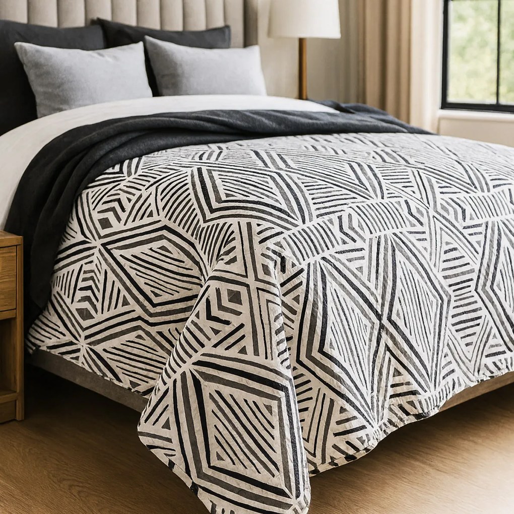 PŘEHOZ NA POSTEL TARIK 170X210 CM VZOROVANÁ