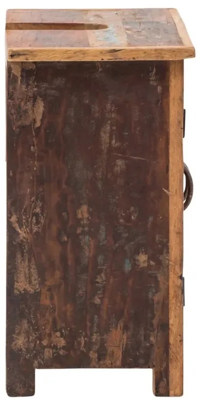 furniture-nabytek.cz - Masivní skříňka dřezu Samira z recyklovaného dřeva, lakovaná, hnědá – 52×30×60 cm