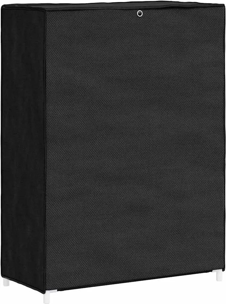 Botník černý 60 x 28 x 90 cm textil 337261