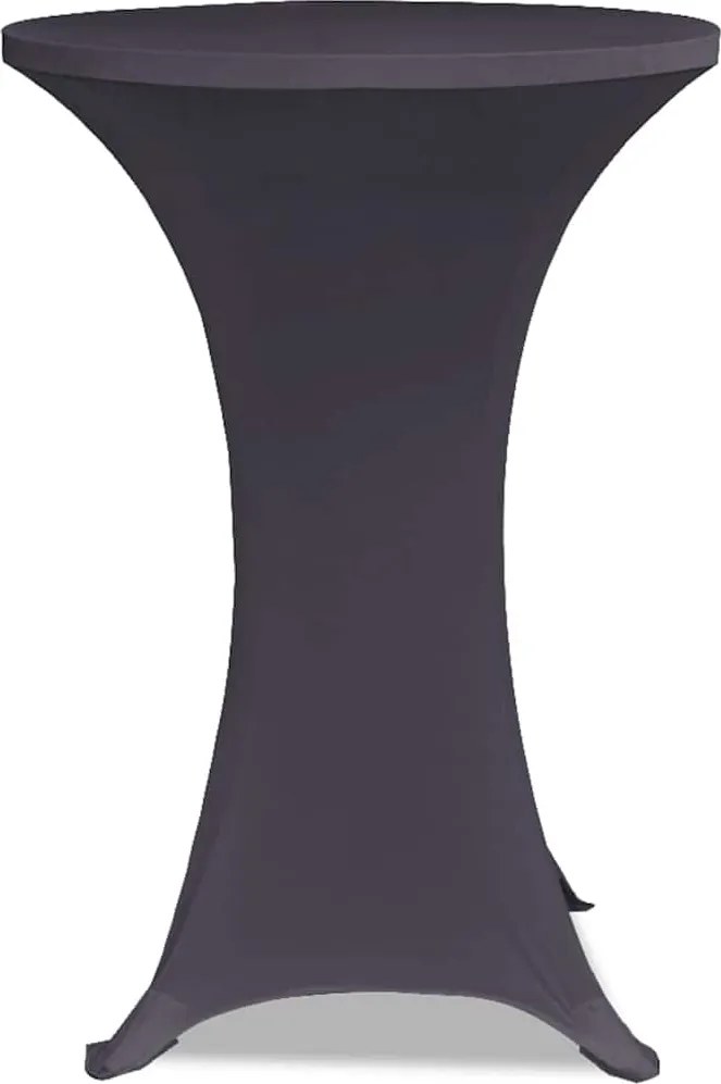 Strečové návleky na stůl 4 ks 80 cm antracitové 279086