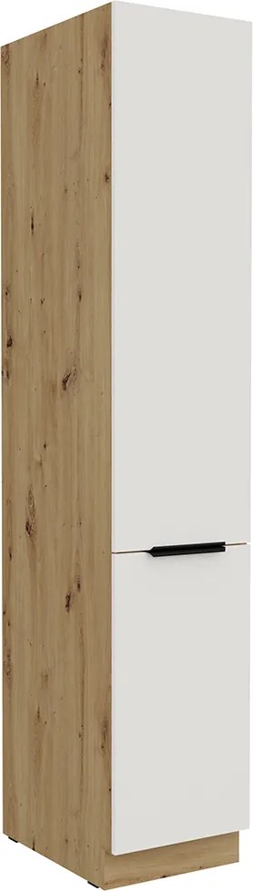 ARIA az | vysoká skříňka 40 DK-210 2F potravinová s policemi | 40 cm | ANTI FINGERPRINT povrch | artisan/bílá
