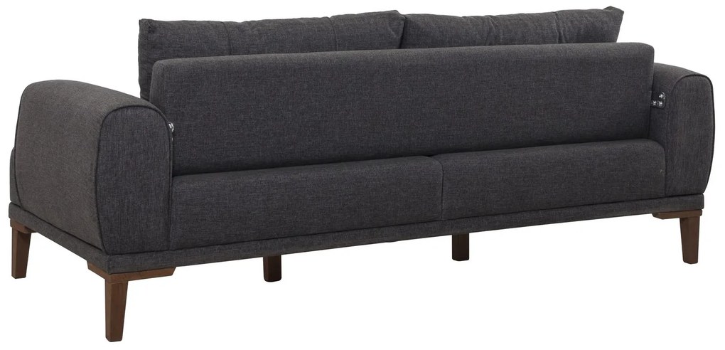 Hanah Home Třímístná pohovka BALERA s křeslem antracitová 223 cm